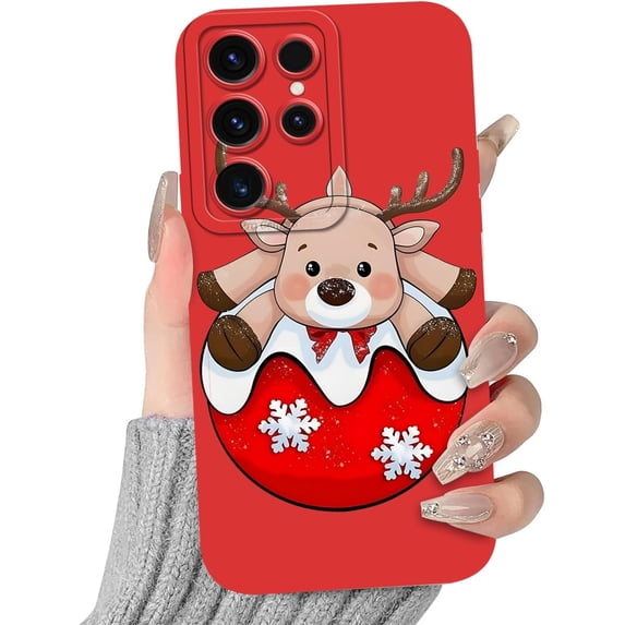 Christmas Red Print Phone Case for Samsung Galaxy S24 Ultra 5G 6.8 ...