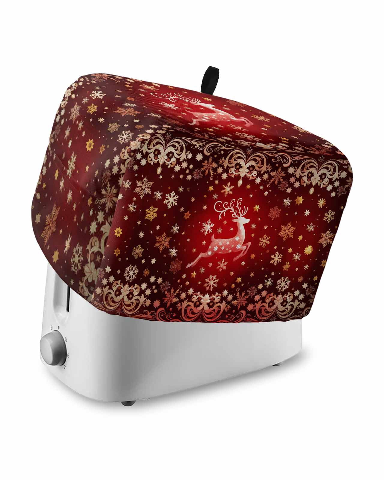 Christmas Red Reindeer Toaster Cover 4 Slice, Large Kitchen Appliance ...