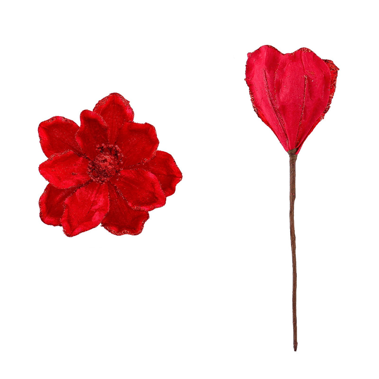 Christmas Red Simulation Bouquet Decoration Home Fake Flowers Desktop ...