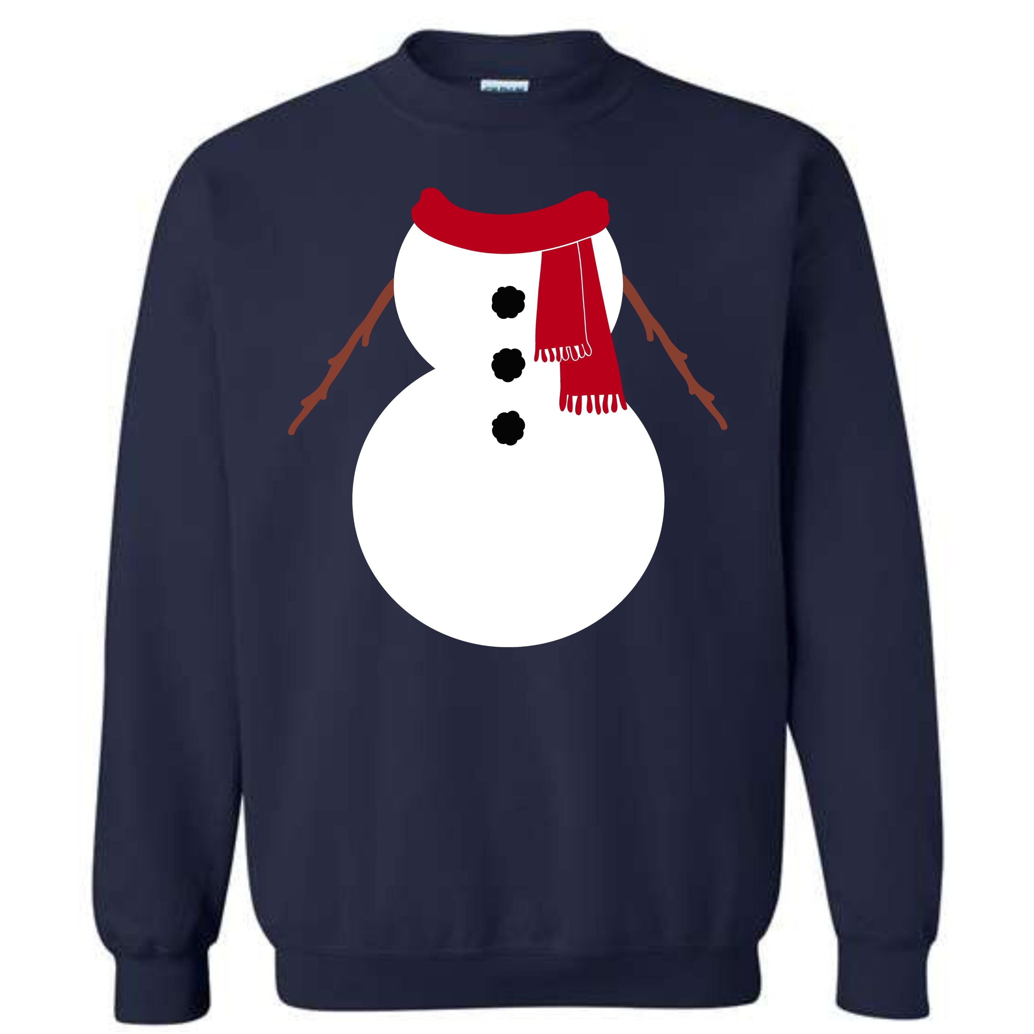 Christmas Red Snowman Suit Costume Crewneck Sweatshirt - Walmart.com