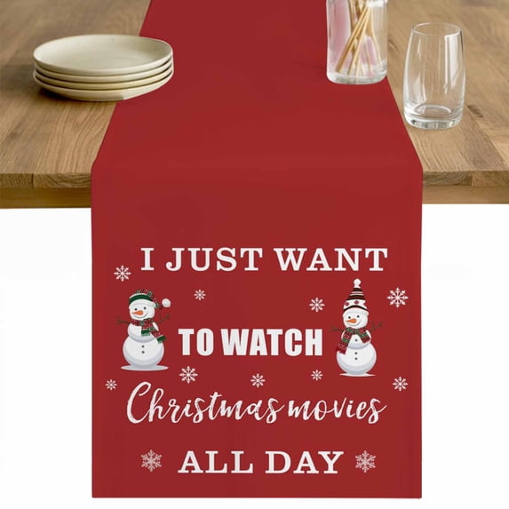 Christmas Red Table Runner 36 Inches Long Farmhouse Dress Scarves, Cute ...