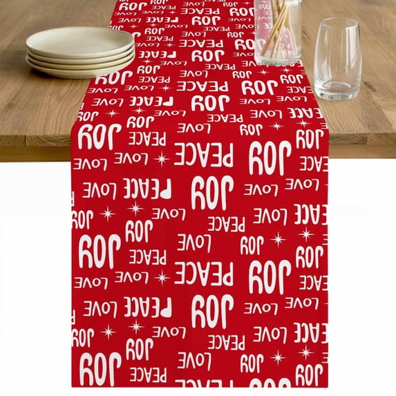 Christmas Red Table Runner 36 Inches Long Farmhouse Dress Scarves ...