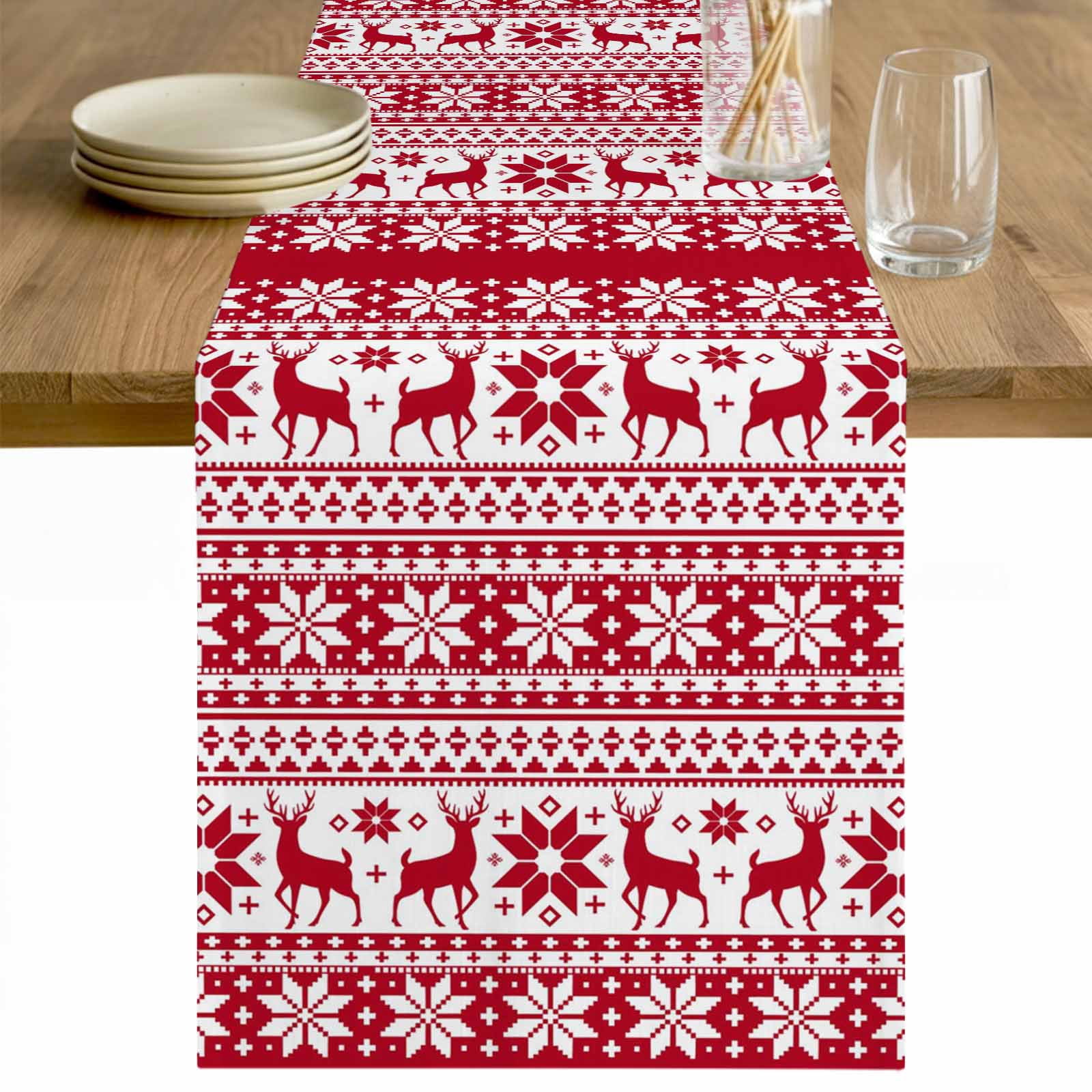 Christmas Red Table Runner 72 Inches Long Farmhouse Dress Scarves, Xmas ...