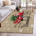 Christmas Red Truck 2.7'x5' Rug for Office Desk Chair Area Small ...