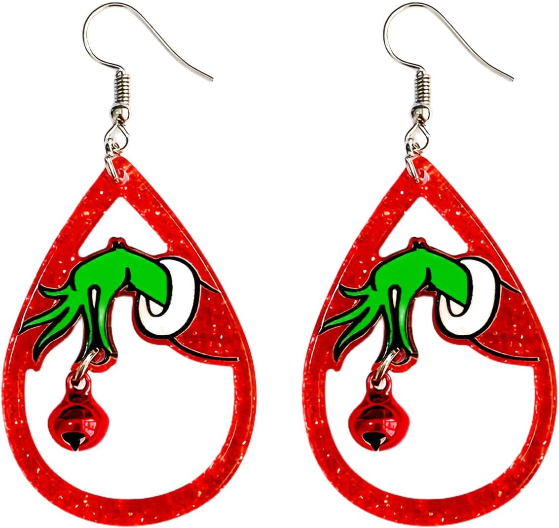 Christmas Red White Green Earrings Gift Holiday Earrings for Women ...