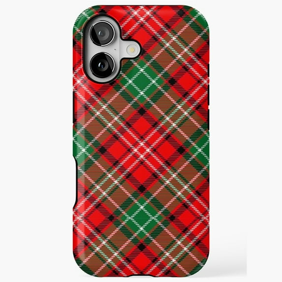 Christmas Red and Green Pattern Holiday Plaid Case for iPhone 17 to 11 Pro Max - Walmart.com