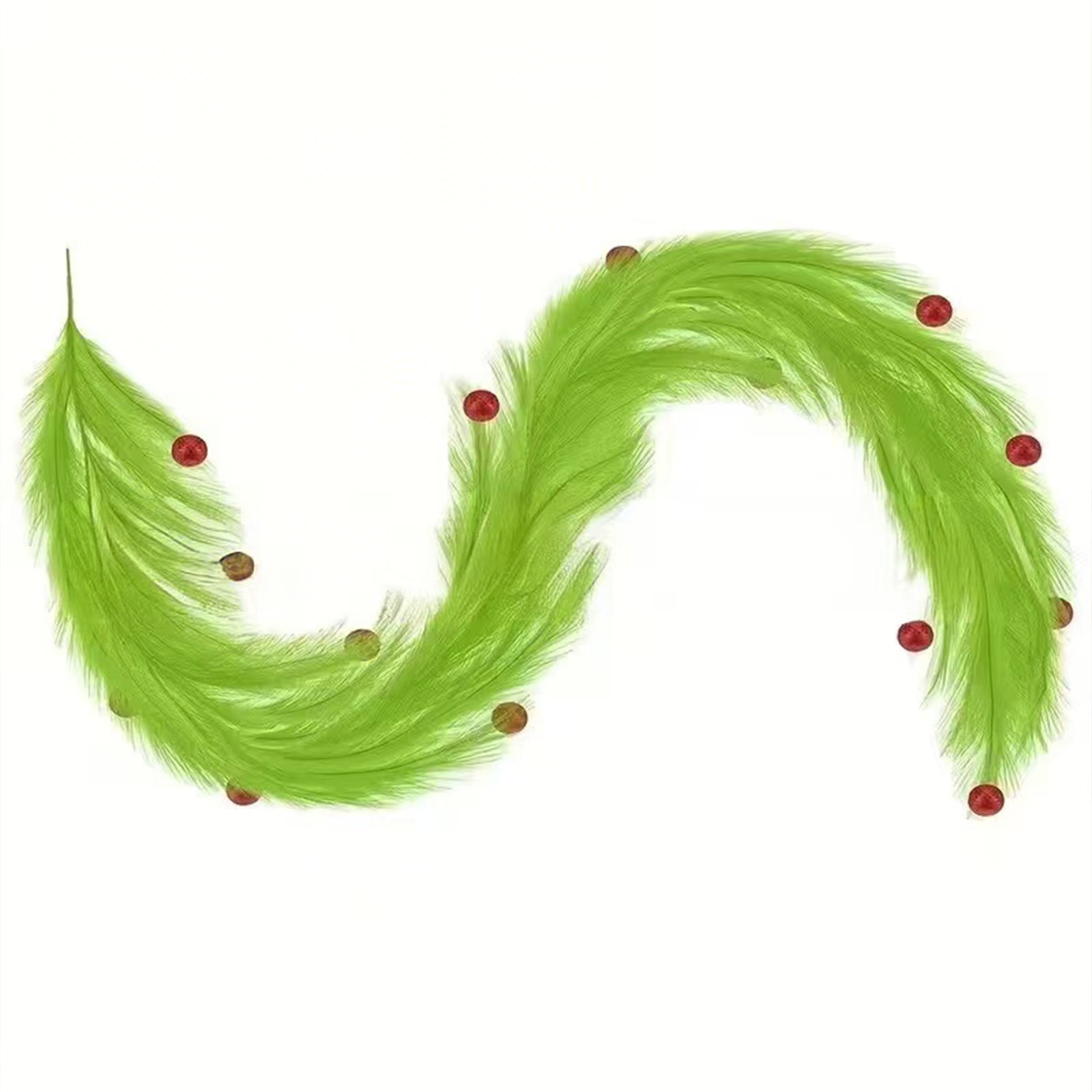 Christmas Reed Vine Garland with Ornament Accents, Artificial Foliage ...