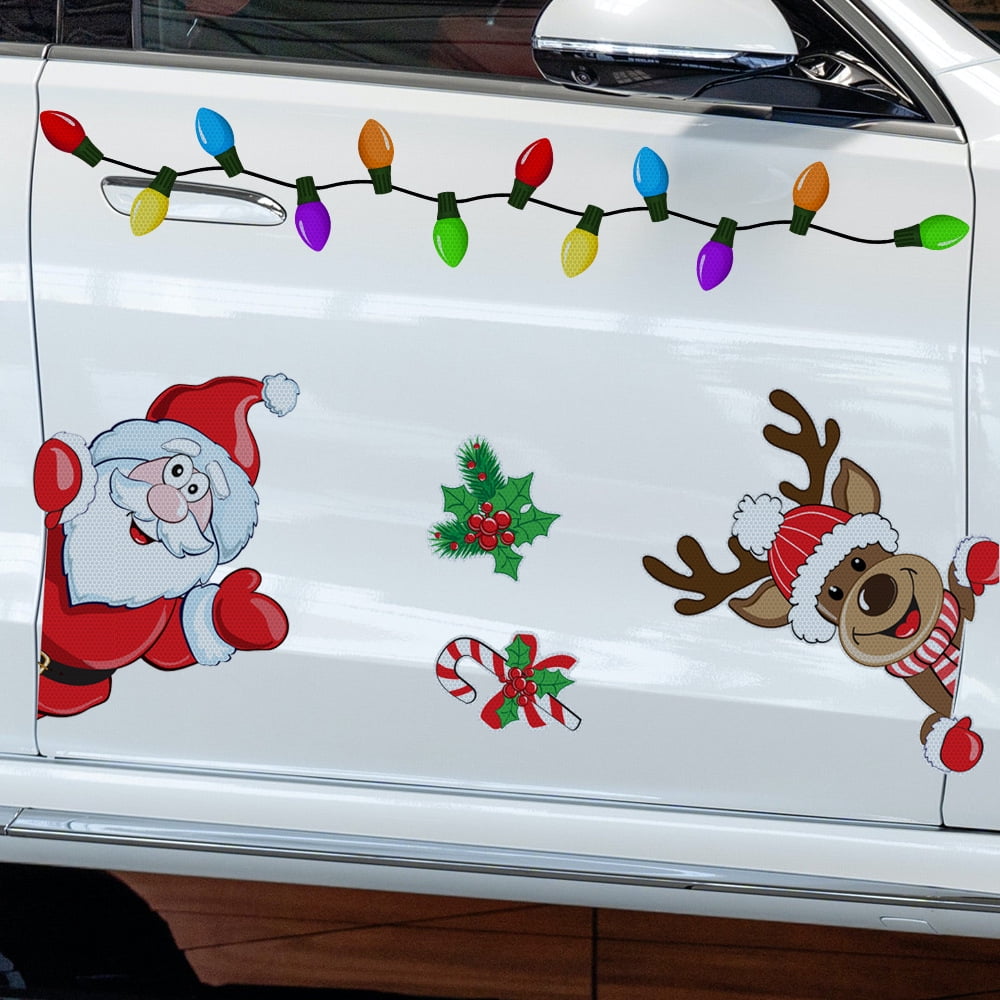 Christmas Reflective Car Magnets Set 22Pcs Colorful Bulb Light Magnets ...
