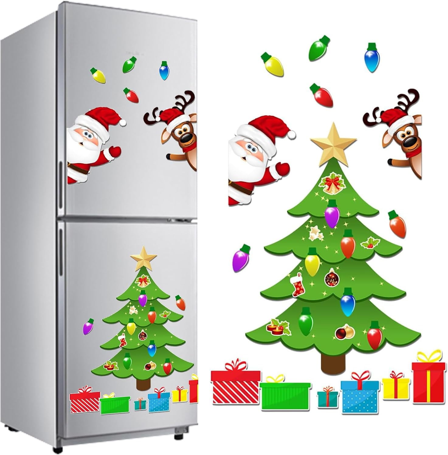 Christmas Refrigerator Magnets, Christmas Themed Magnetic Sticker ...