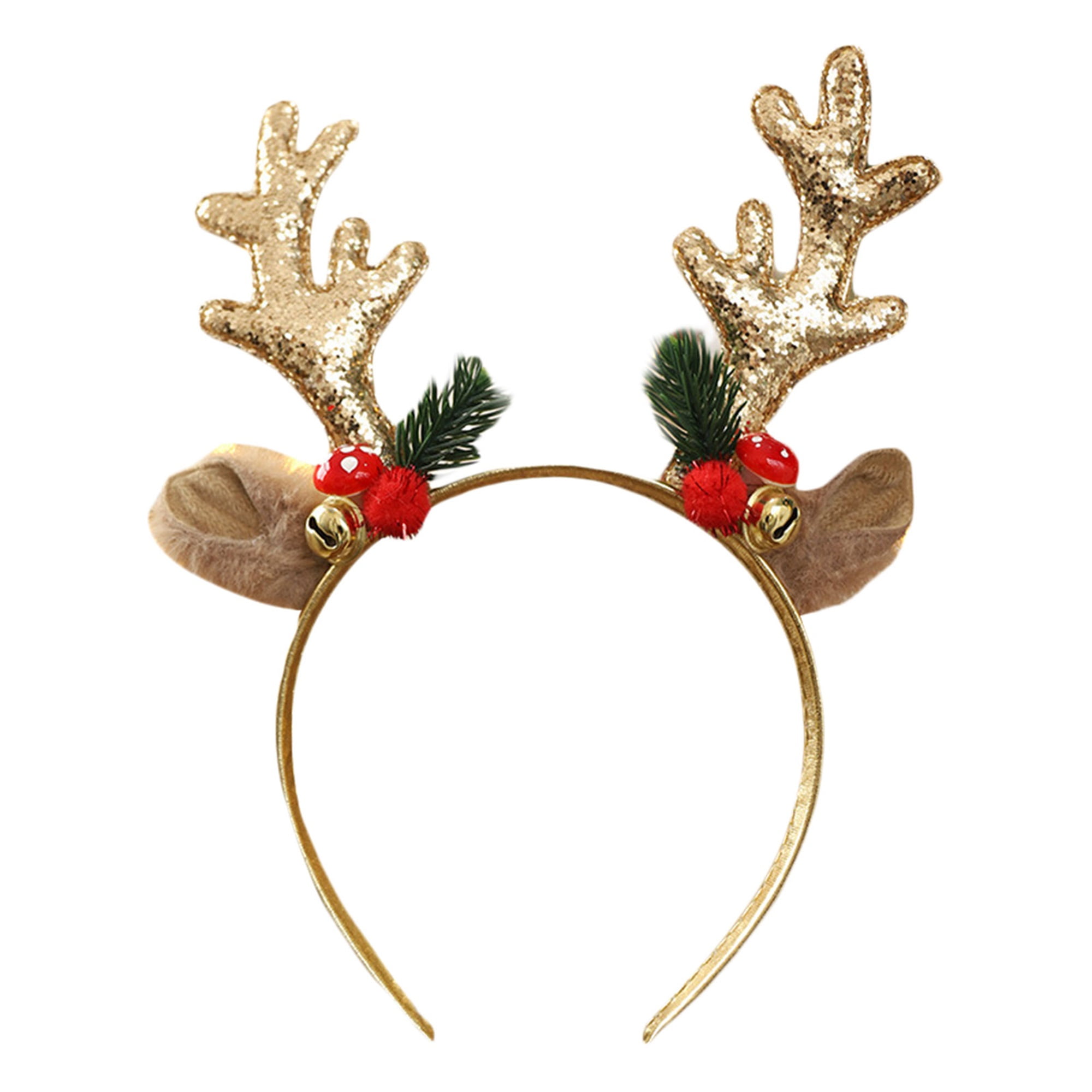 Christmas Reindeer Headbands Glitter Antler Hair Band Holiday Party
