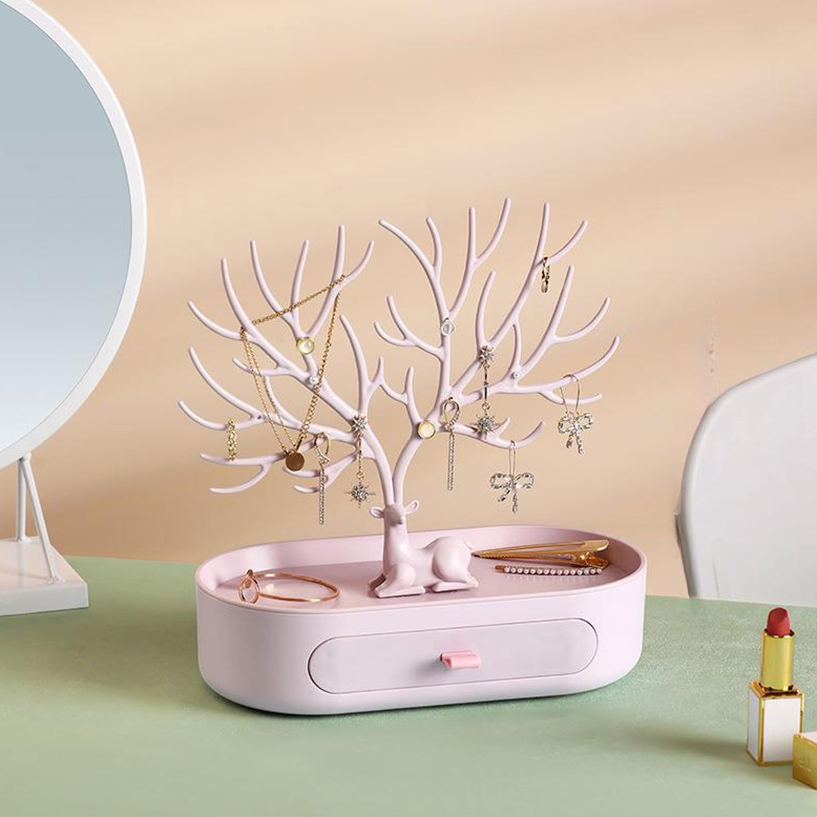 Christmas Reindeer Jewelry Storage Rack, Multifunctional Display Stand ...