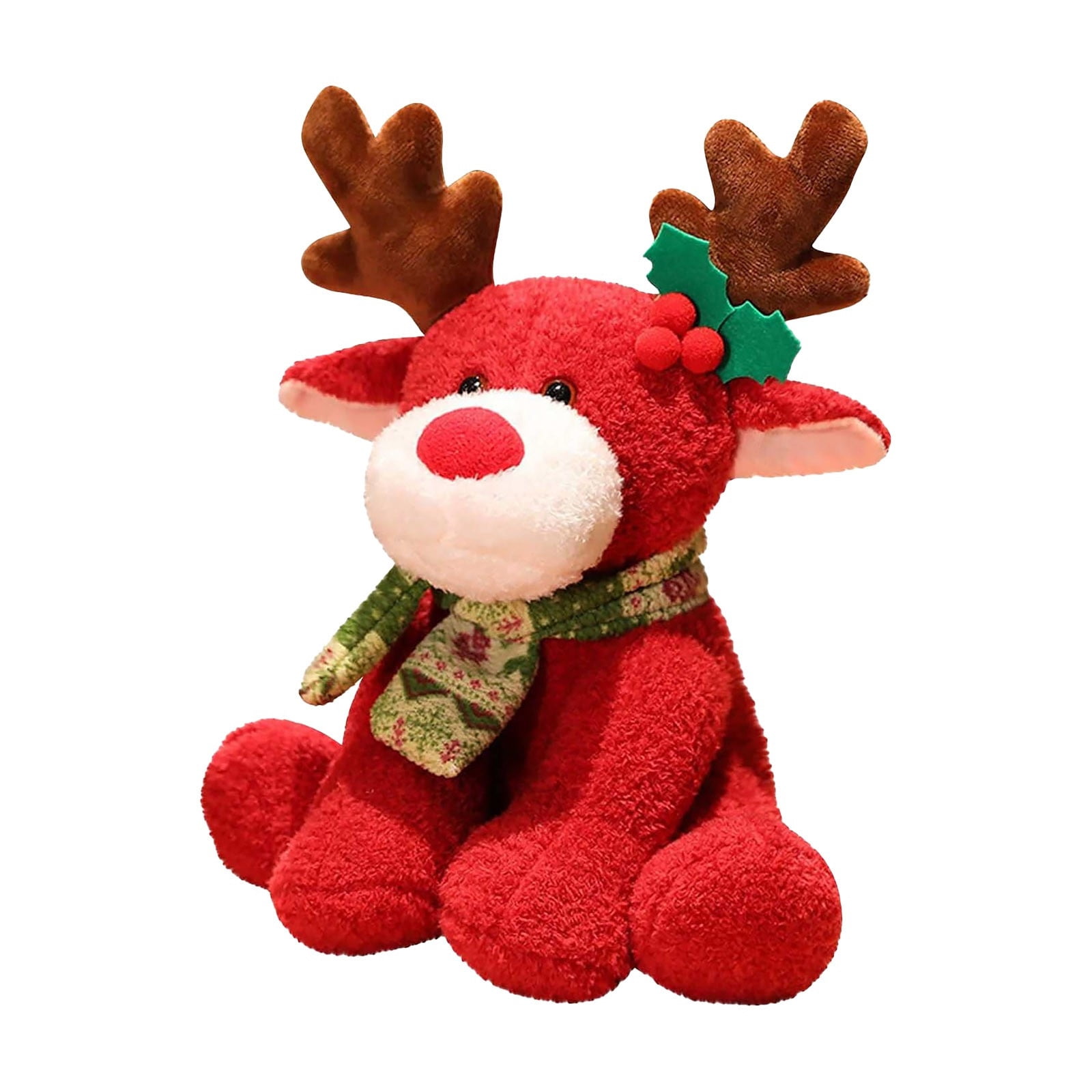 Christmas Reindeer Plush Toy, 12.59in Soft Stuffed Animal Doll for Kids ...
