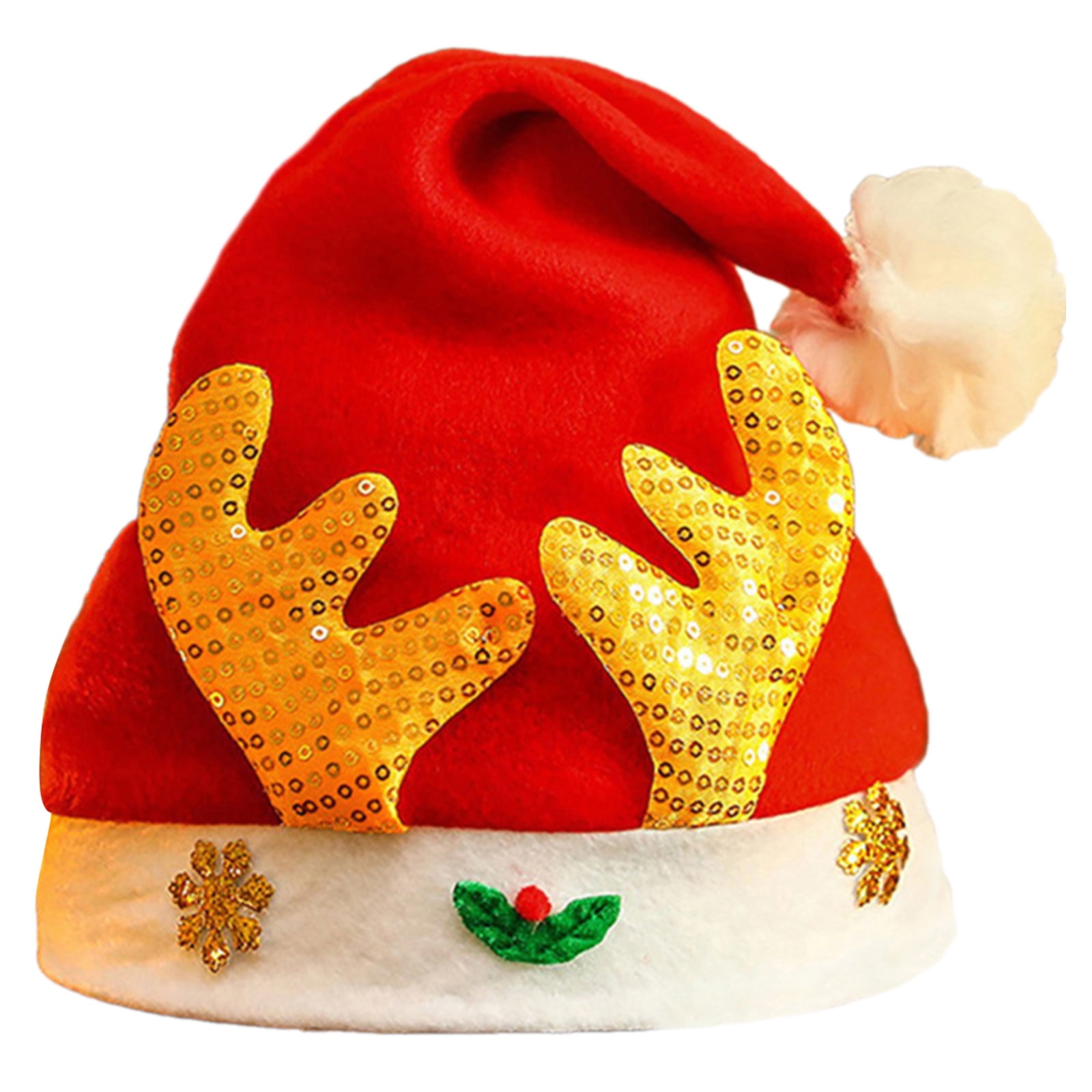 Christmas Reindeer Santa Hat Festival Props Santa Caps Holiday ...