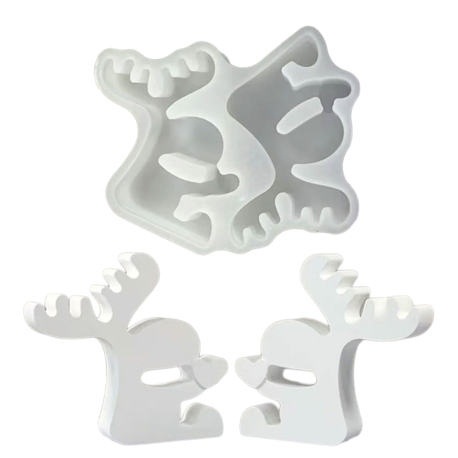 Christmas Reindeer Silicone Mold Reindeer Epoxy Casting Mold Candle ...