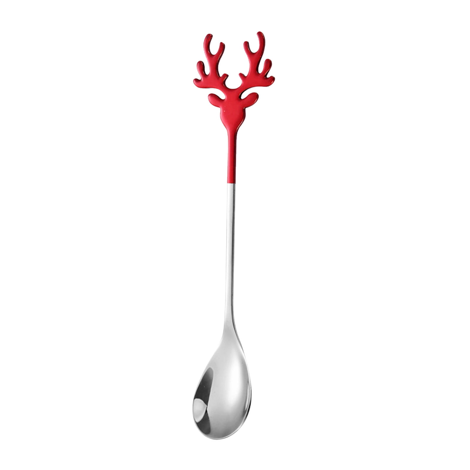 Christmas Reindeer Spoons 304 Stainless Steel Coffee Dessert Ice Cream ...