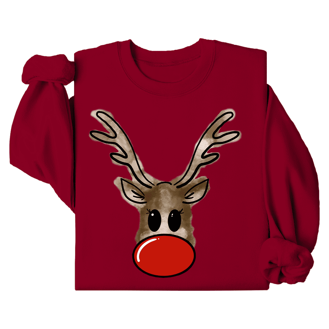 Christmas Reindeer Sweatshirt, Funny Christmas Reindeer Sweatshirt ...