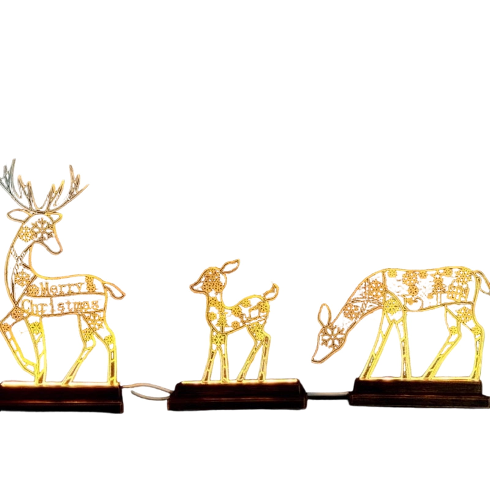 Christmas Reindeers Light up Reindeer Yard Decorations Rattan Grazing ...