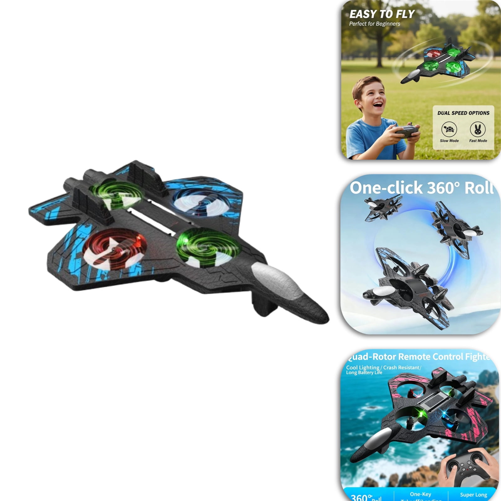 Christmas Remote-Controlled RC Stunt Jet – Skyriders Fighter Toy with ...