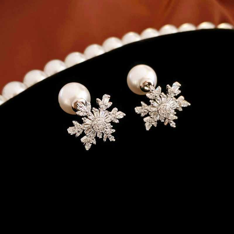 Christmas Rhinestone Plush Snowflake Reindeer Christmas Tree Silver ...