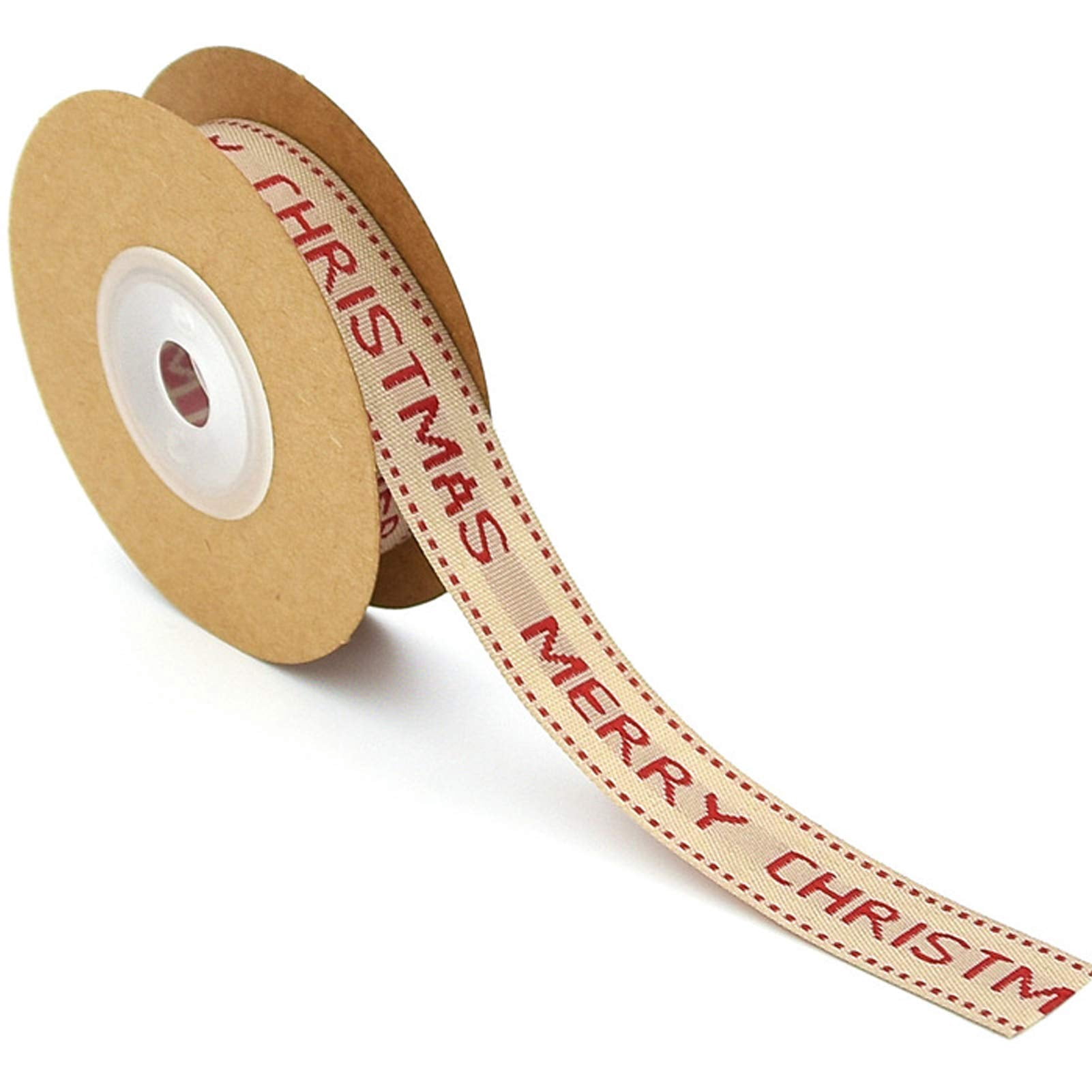 Christmas Ribbon for Gift STF9 Wrapping 1.5cm Cotton Linen Buffalo ...