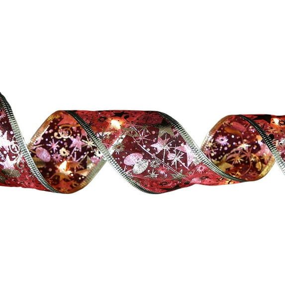 Christmas Ribbon LED String Lights Battery Operated Fairy Lights for ...