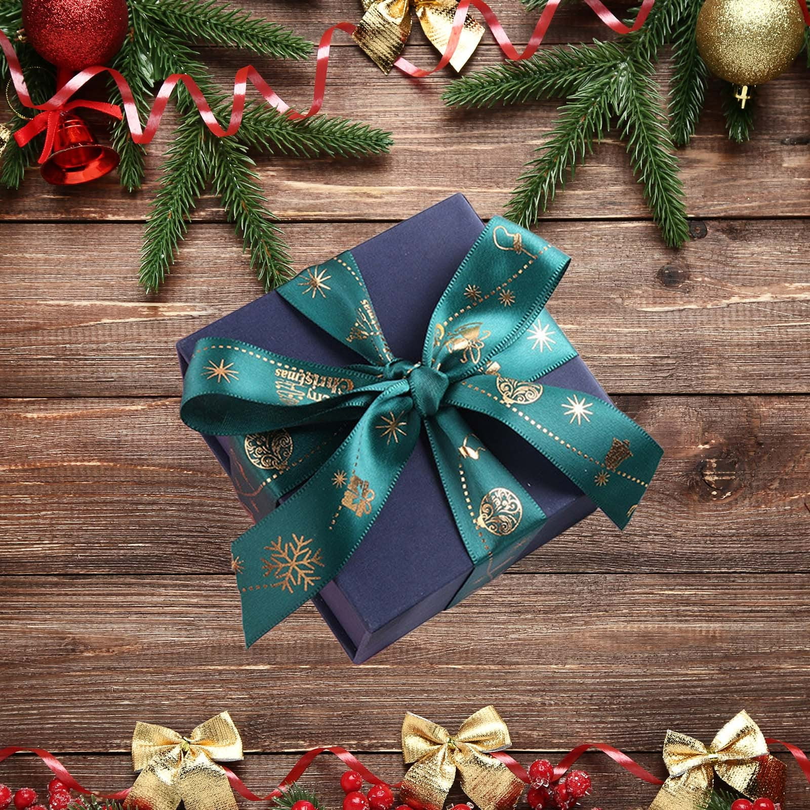 Savings Christmas Ribbon Satin 9.84 Yards,Christmas Snowflake Ribbons ...