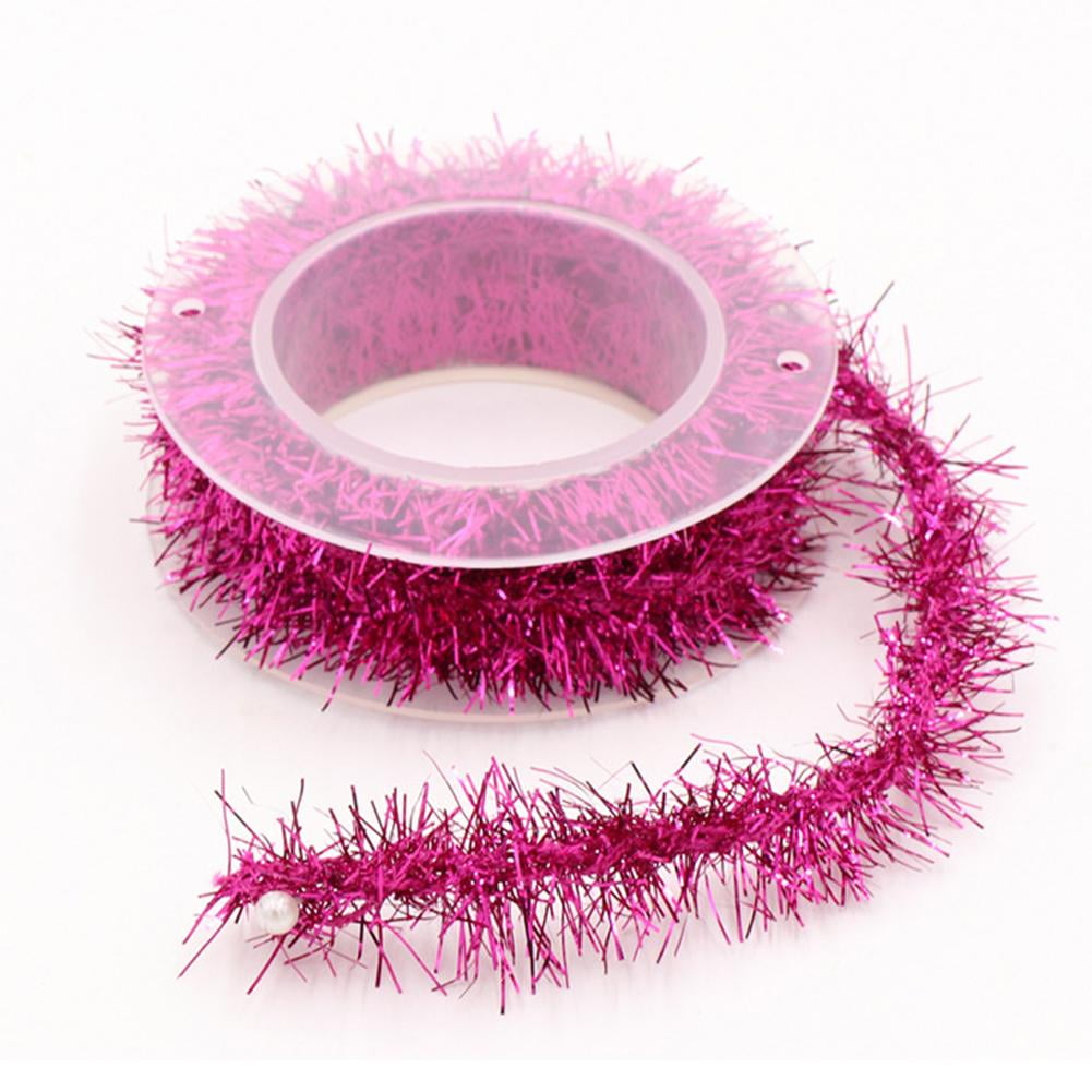 Christmas Ribbon Wired Wide Christmas Ribbon Glitter Colorful Shiny ...