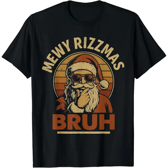 Christmas Rizz Boys Men Trendy Youth Holiday Graphic Vibes Unisex T ...