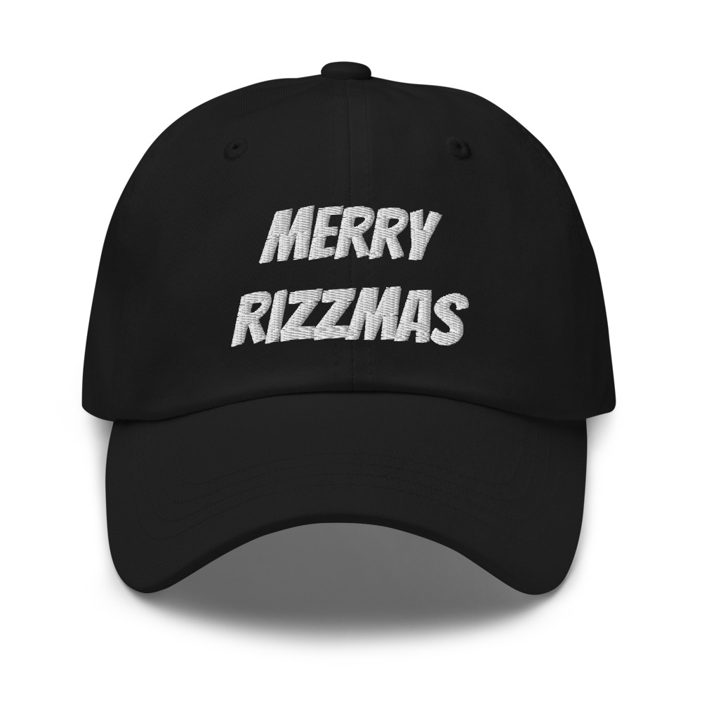 Christmas Rizz Cool Santa Xmas Embroidered Dad Hat, Merry Rizzmas ...