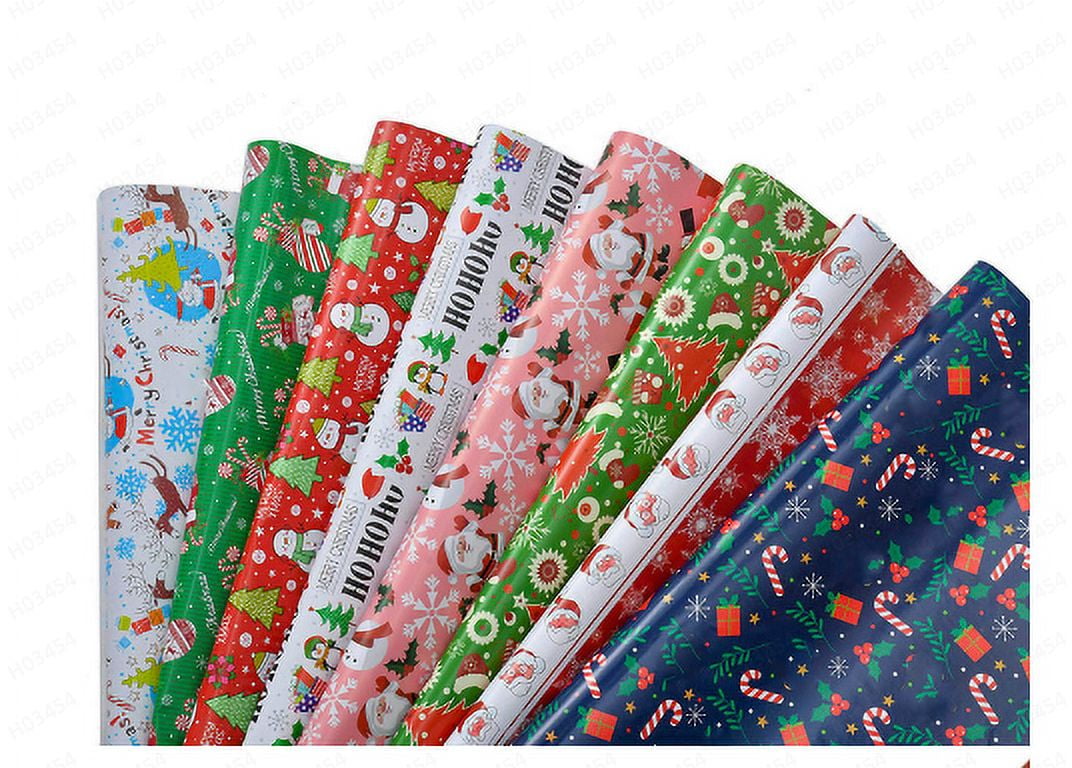 Christmas Rolled Wrapping Paper Value Pack - Jumbo Gift Wrap Rolls ...