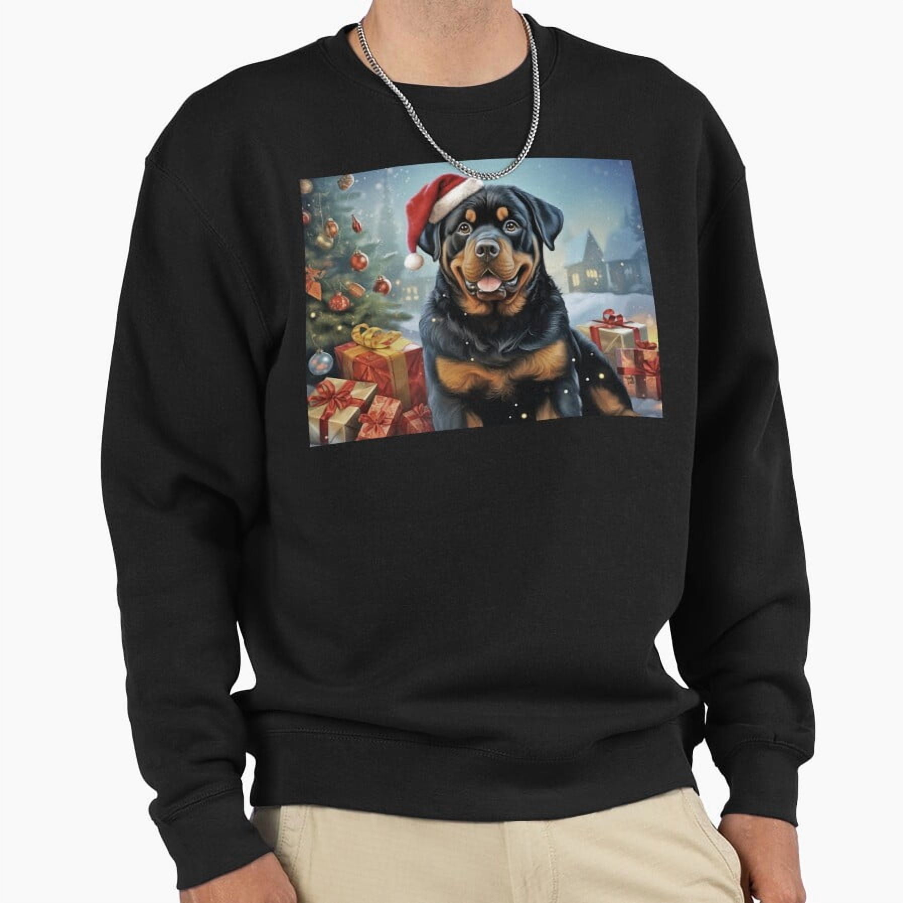 Christmas Rottweiler Dog St. Nick Unisex Sweatshirt Retro Vintage ...