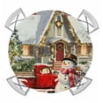 Christmas Round Tablecloth for 36-44 Inch Tables,Fitted Table Cover ...