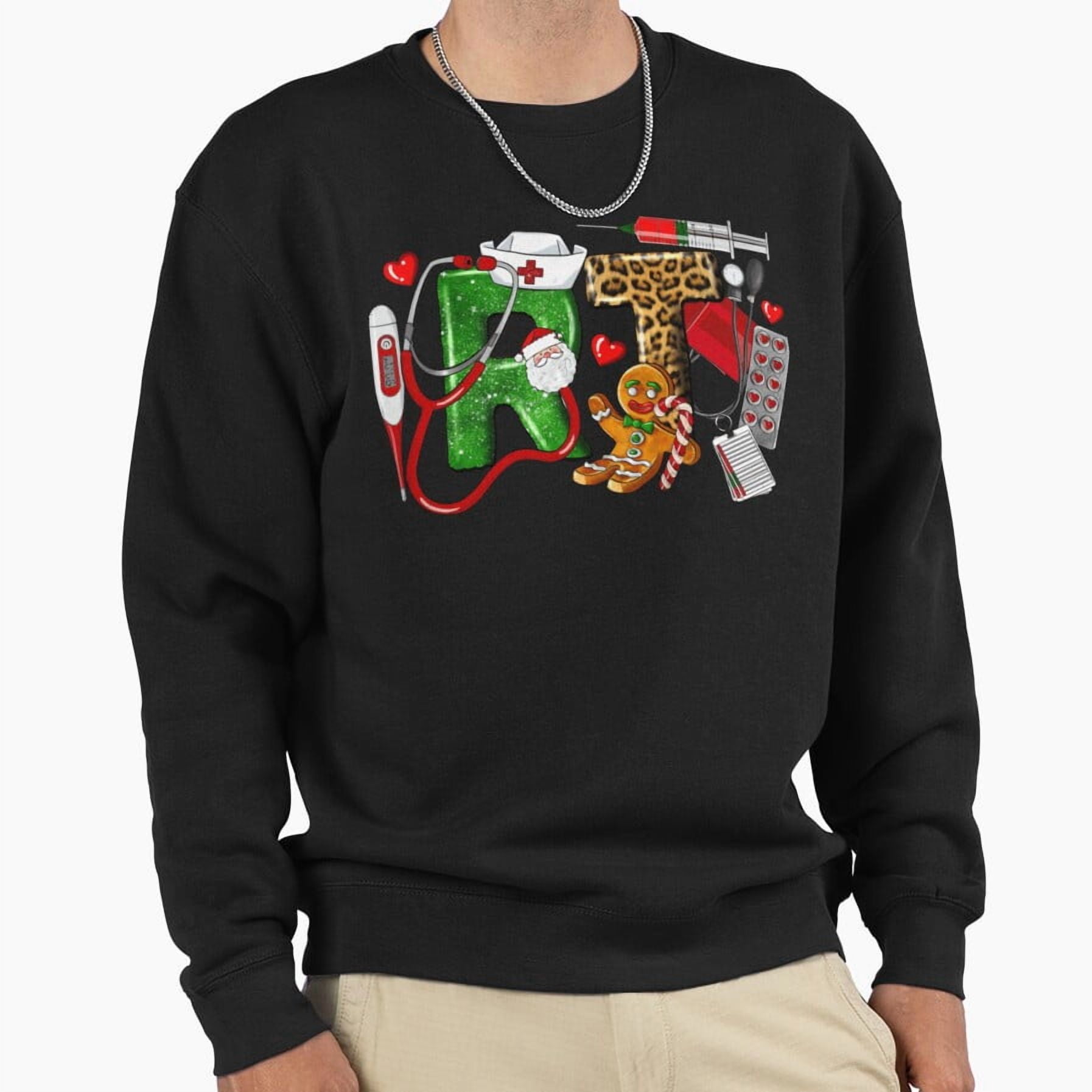 Christmas Rt Respiratory Therapist Nurse Graphic Unisex Sweatshirt ...