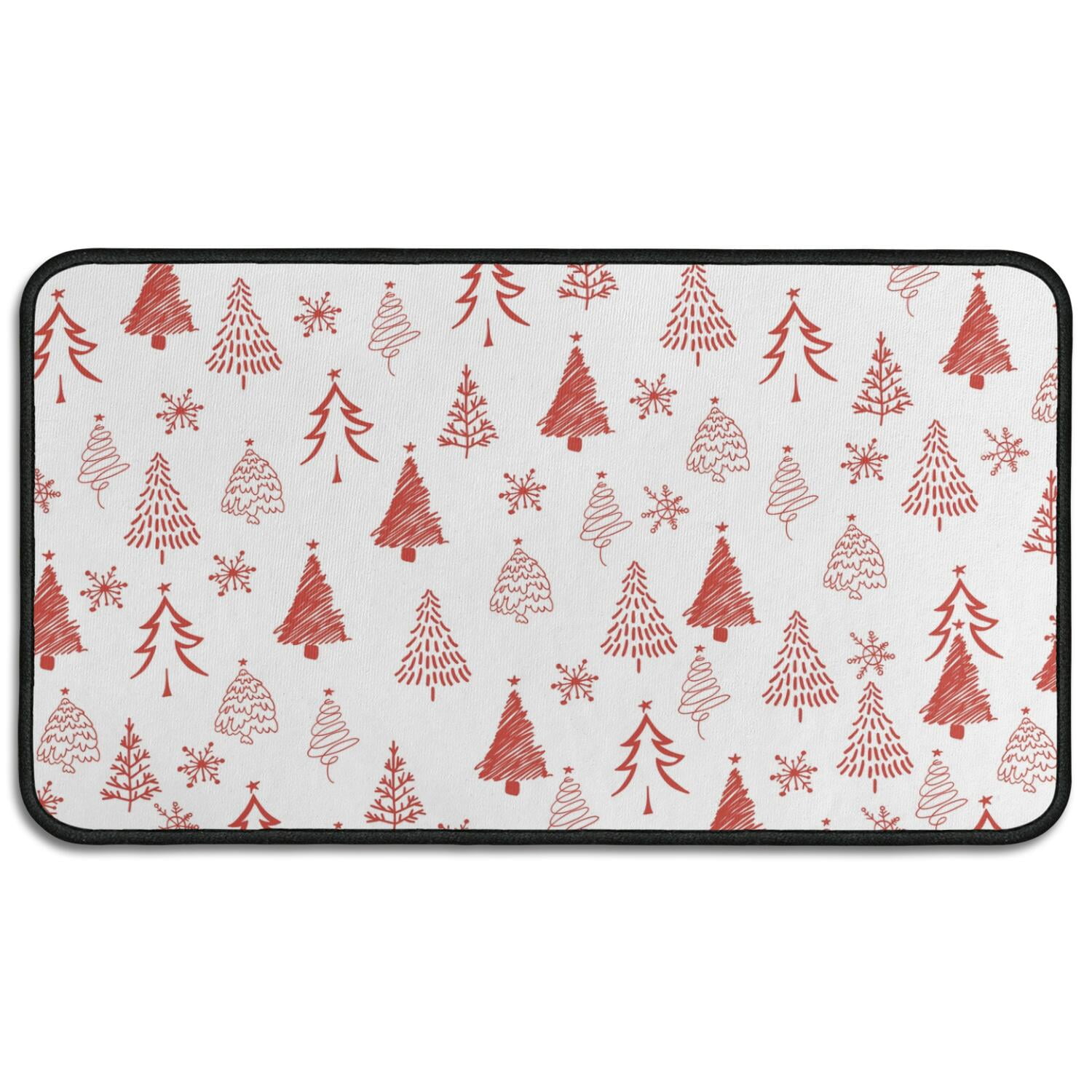 Christmas Rug 30x17 Inch Non-Slip Entryway Mat, Soft Crystal Velvet ...