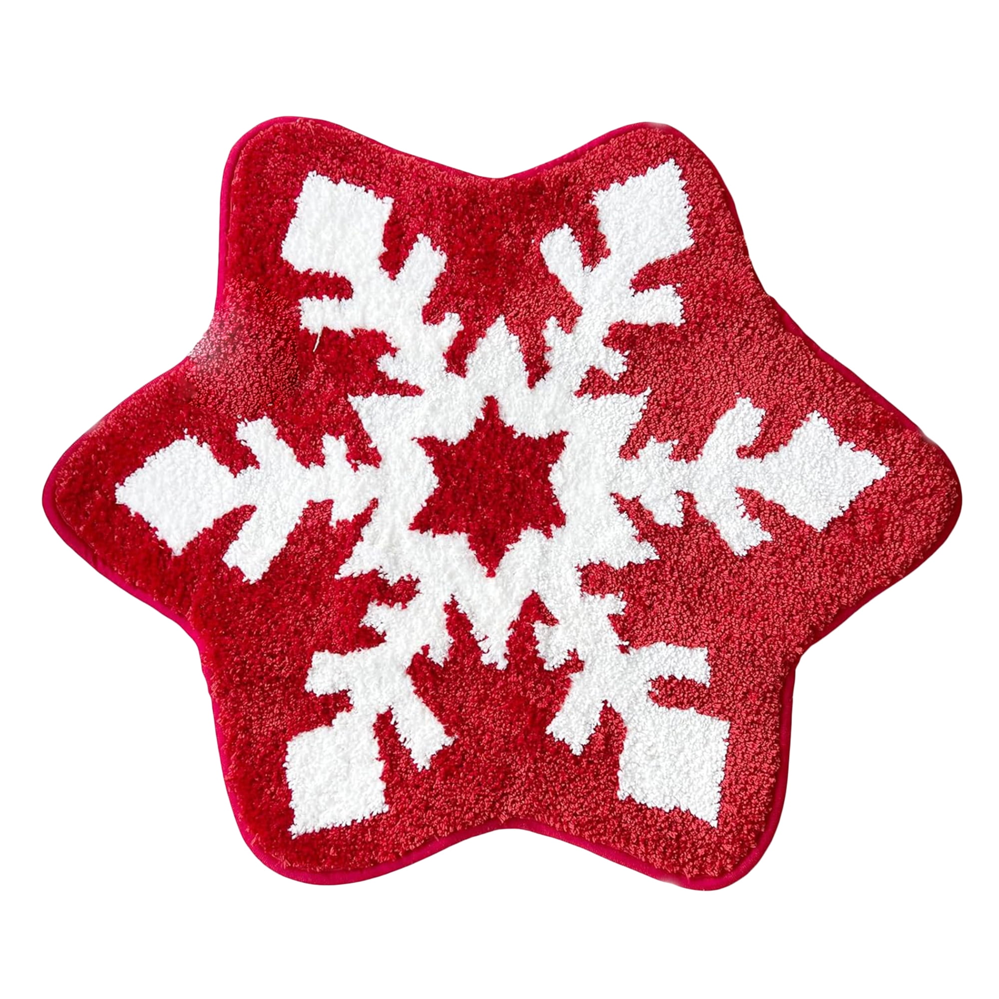 Christmas Rugs for Bathroom Cute Snowflake Candy Snowman Bath Mat Round ...