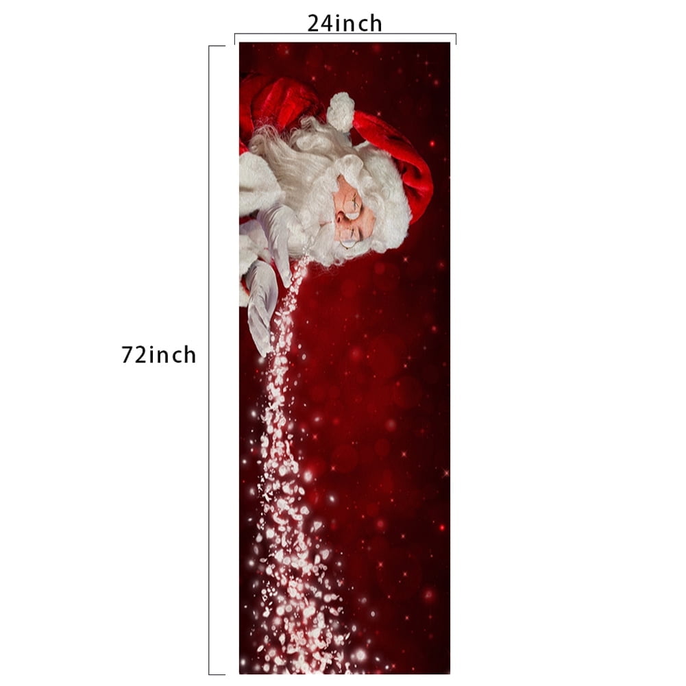 Christmas Runner Rug Santa Claus Area Rug for Bedroom Living Room, Anti ...