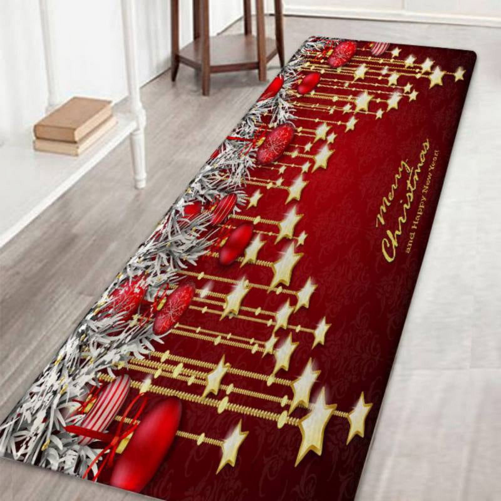 Christmas Runner Rug for Hallway,Flannel Christmas Rugs Soft Non-Slip ...