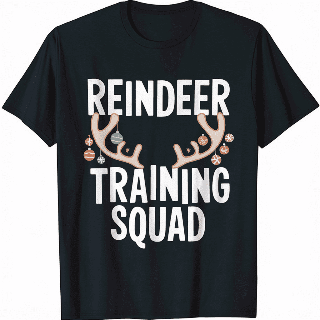 Christmas Running Reindeer Training Squad Team Sport T-Shirt - Walmart.com