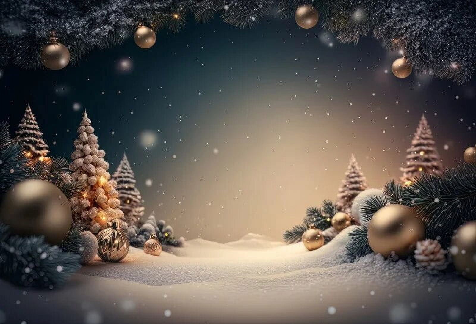 Christmas Rustic Wood Door Backdrop Winter Dreamy Light Bokeh Snowflake ...