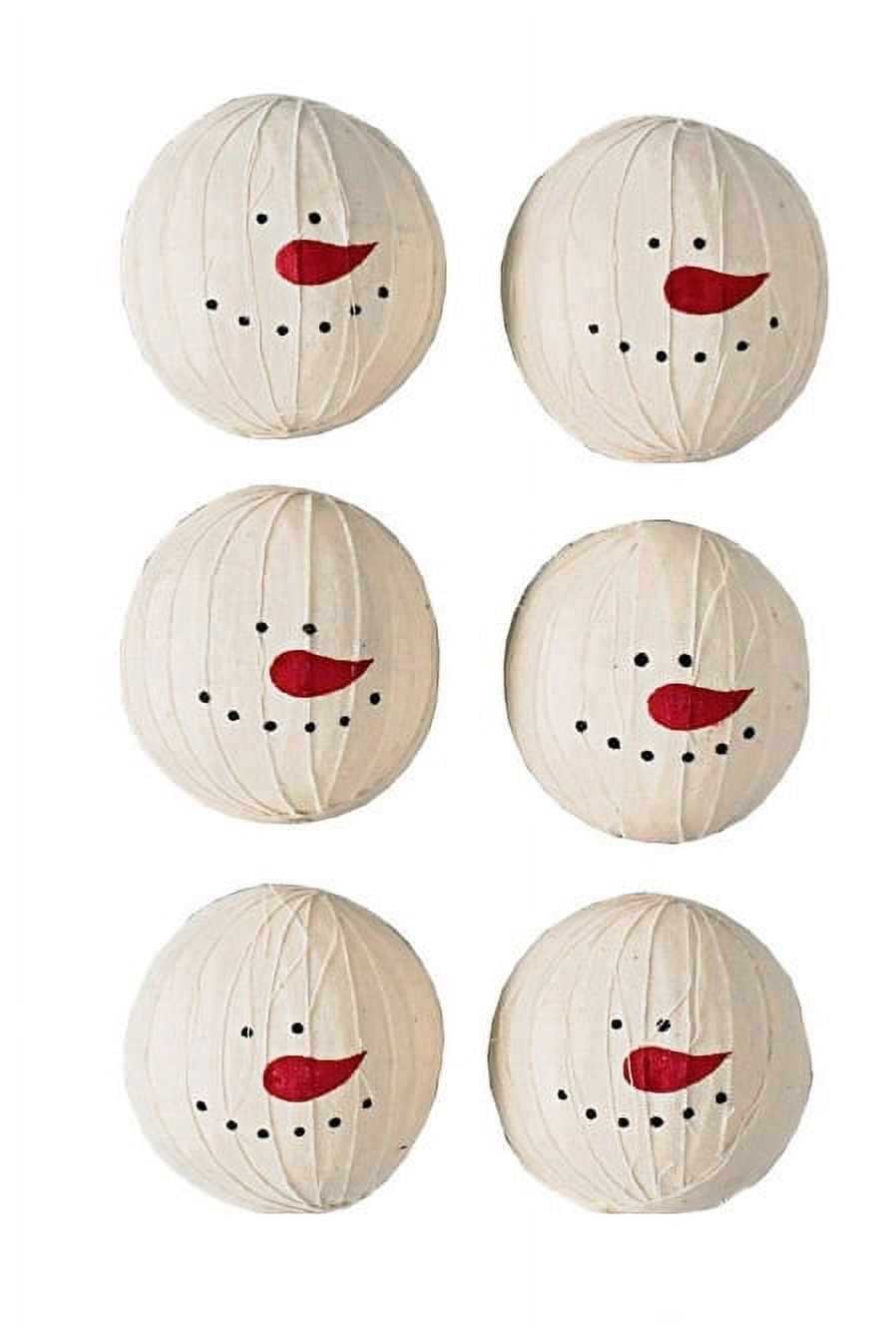 Christmas SNOWMAN RAG BALL LG Fabric Primitive Fabric 22741 - Walmart.com