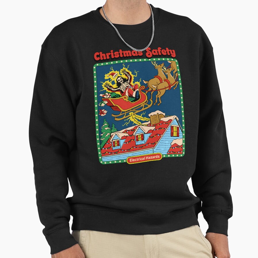 Christmas Safety Funny St. Nick Claus Holiday Graphic Unisex Sweatshirt ...
