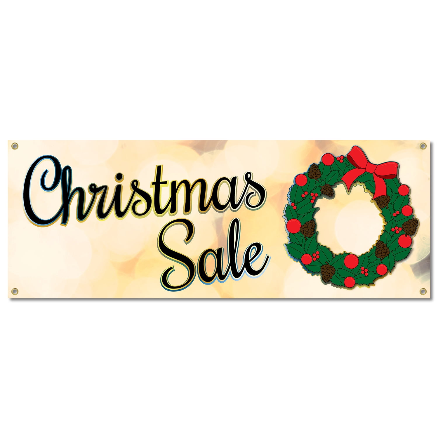 Christmas Sale | 18" X 48" Banner | Outdoor Vinyl Sign With Grommets ...