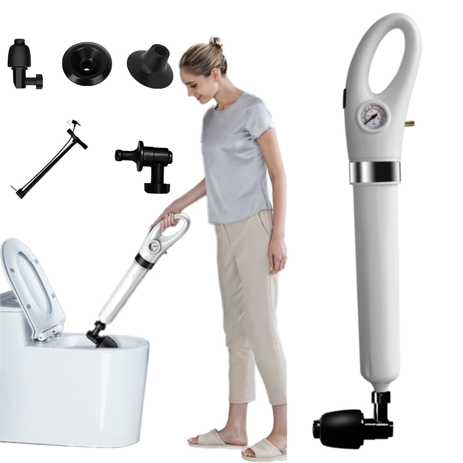 Christmas On Sale!Lssam Air Plunger,Pneumatic Floor Drain Unclogging ...