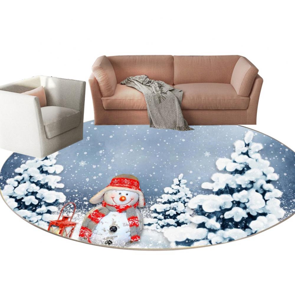 Christmas Sale! Round Area Rug Christmas Mat for Bedroom Living Room ...