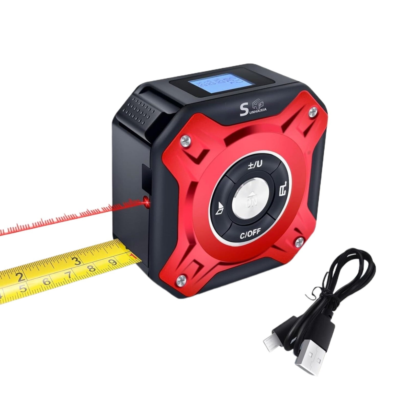 Christmas Sale,Ruler,2 In 1 Digital Tape Measure | 130ft/40m Distance ...