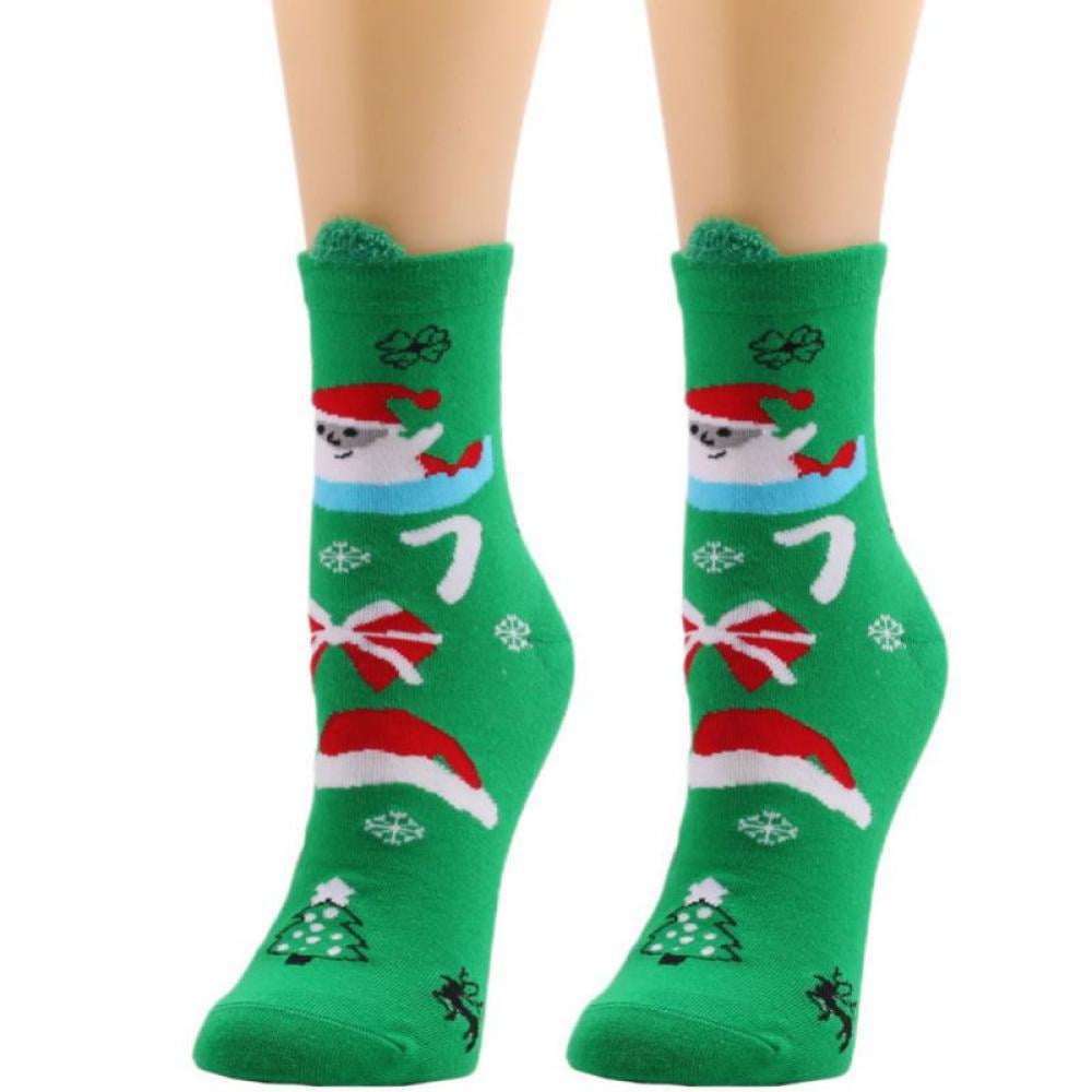 Christmas Sale! Women Christmas Socks Crew Socks Funny Christmas Casual ...