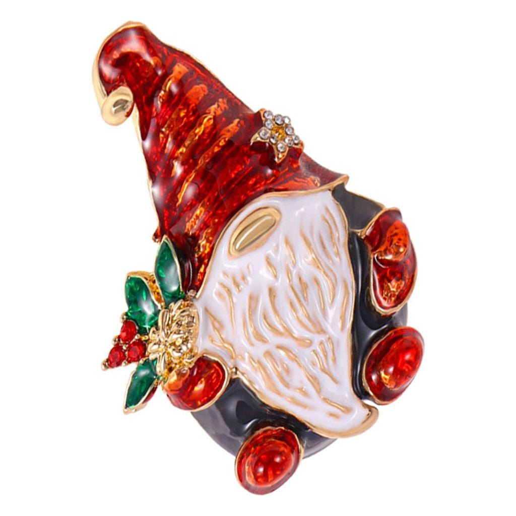 Christmas Santa Brooch Christmas Brooch Pin Rhinestone Crystal ...