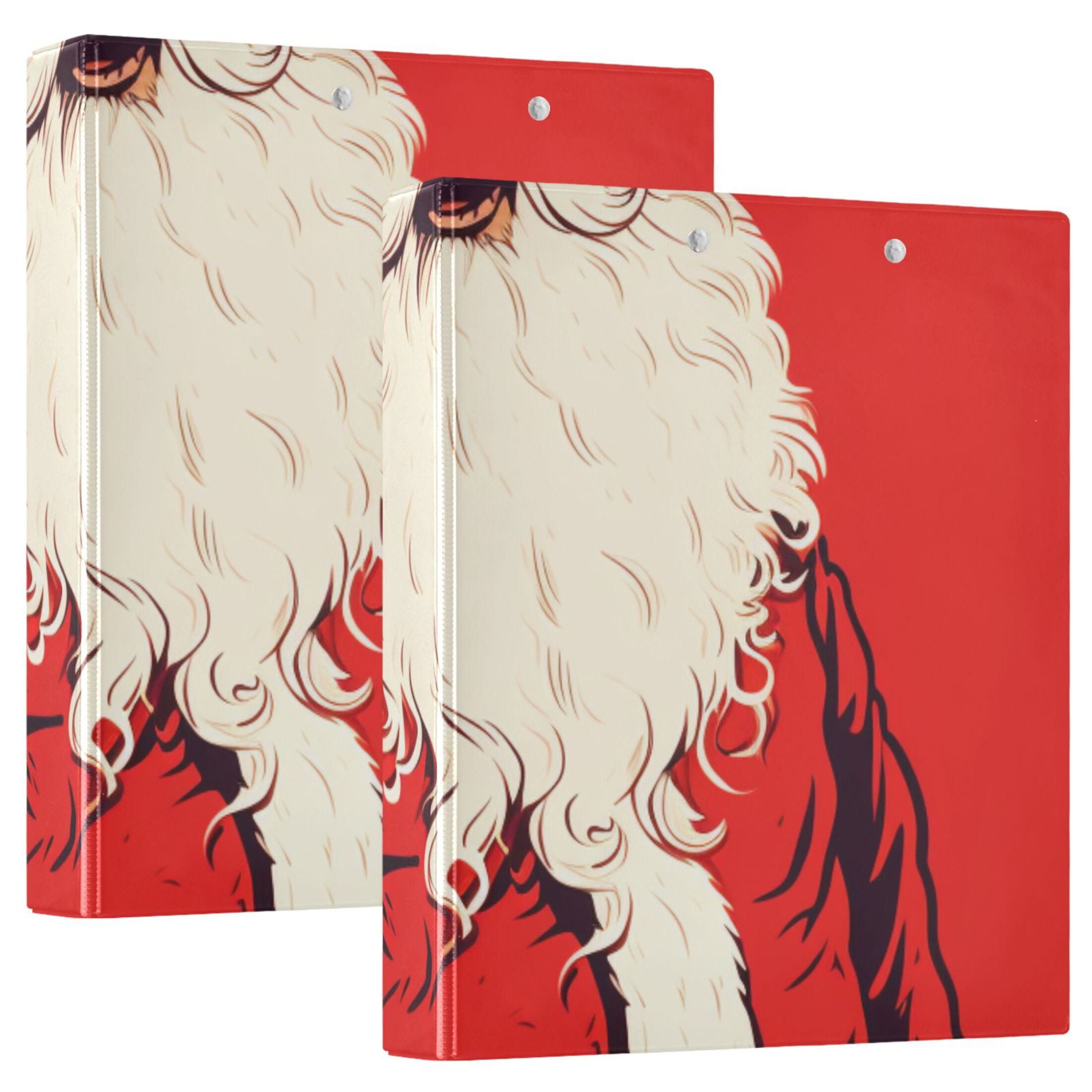 Christmas Santa Claus Beer 3 Ring Binders 1.5 inch Hardcover File ...