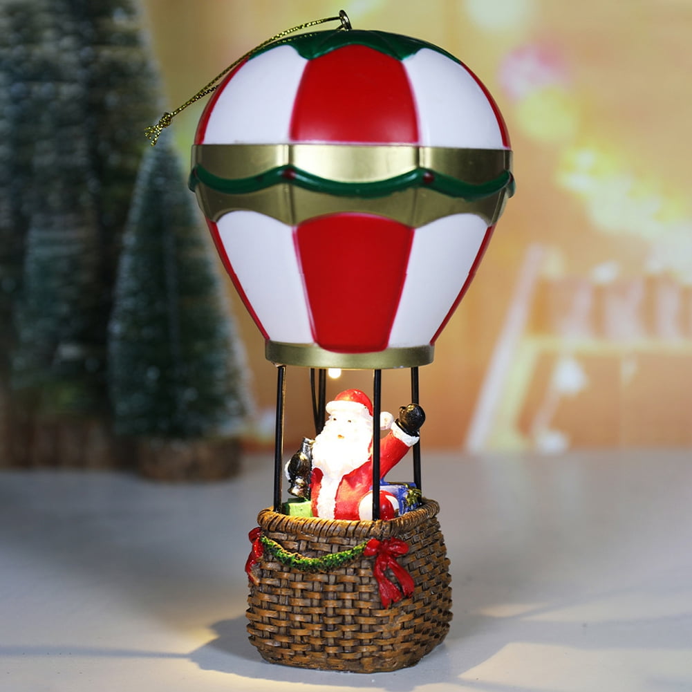 Christmas Santa Claus Decor Figurines Resin Lighted Decorations Table ...