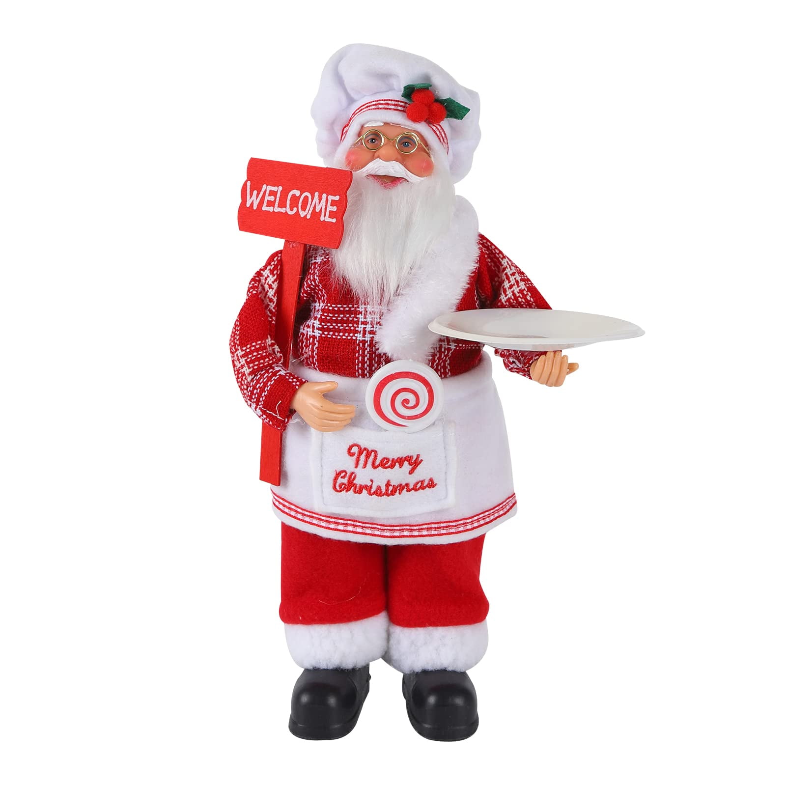 Christmas Santa Claus Ornament Christmas Standing Santa Claus Figurine ...
